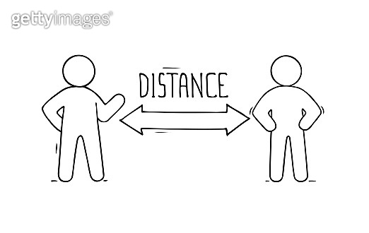 coronavirus safety distance between people 이미지 (1374545501) - 게티이미지뱅크