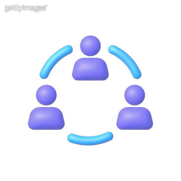 People icons 3D. Icon for web design. Cartoon 3D people vector ...
