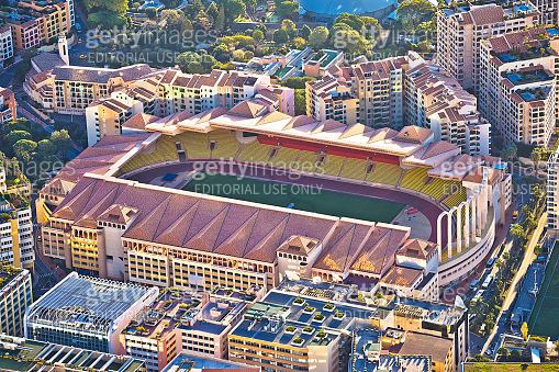 Soccer club AS Monaco stadium Stade Louis II aerial view (1445623159 ...