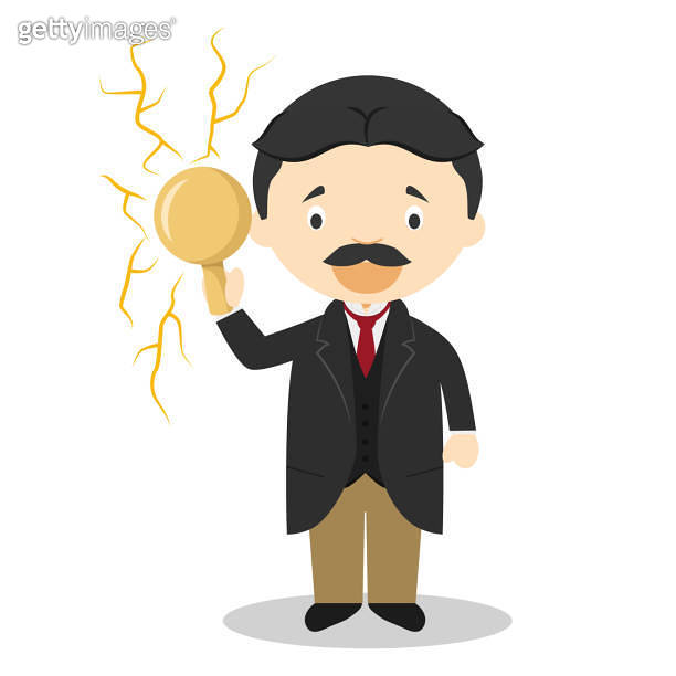 Inventor cartoon character. Vector Illustration. Kids History ...