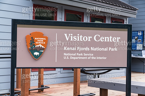 Kenai Fjords Visitor Center Sign 이미지 (1441509779) - 게티이미지뱅크