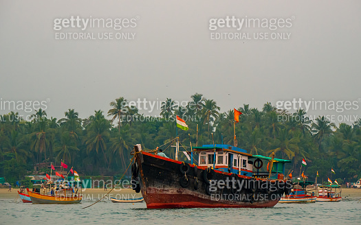 Troller type fishing boat at coastal maharashtra region. Sindhudurg ...