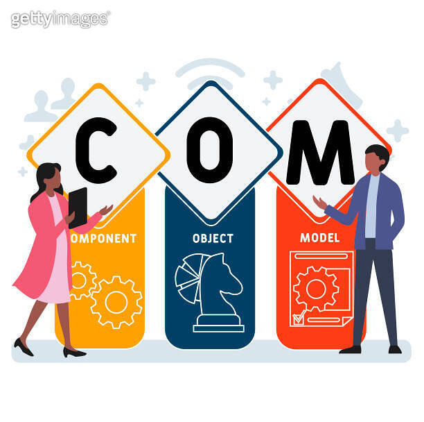 COM - Component Object Model acronym. 이미지 (1362995261) - 게티이미지뱅크
