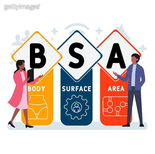 BSA - Body Surface Area acronym. (1365059103) 일러스트, 무료 일러스트 - 게티이미지뱅크