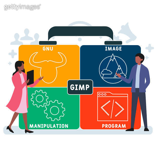GIMP - Gnu Image Manipulation Program acronym 이미지 (1365116463) - 게티이미지뱅크