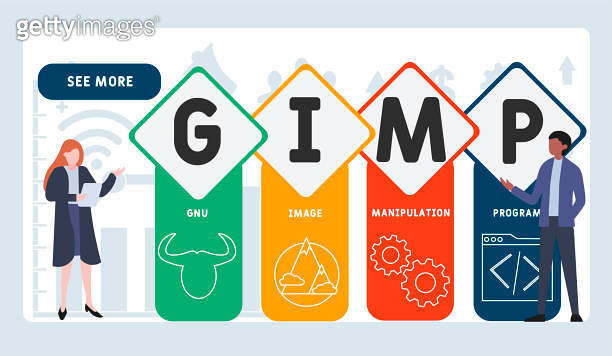 GIMP - Gnu Image Manipulation Program acronym 이미지 (1365115852) - 게티이미지뱅크