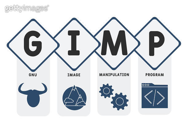 GIMP - Gnu Image Manipulation Program acronym 이미지 (1365115814) - 게티이미지뱅크