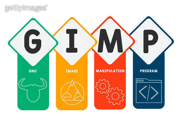 GIMP - Gnu Image Manipulation Program acronym (1365115827) - 게티이미지뱅크