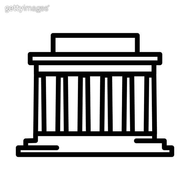 lincoln memorial icon from buildings collection. Thin linear lincoln ...