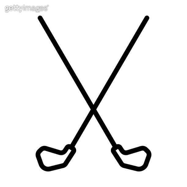 golf sticks icon from business collection. Thin linear golf sticks ...