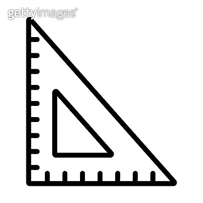 school triangle icon from edit tools collection. Thin linear school ...