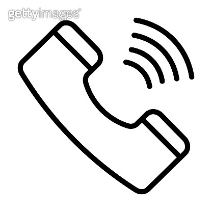 phone receiver icon from electronic stuff fill collection. Thin linear ...