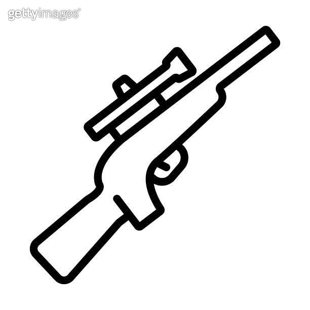 rifle icon from army and war collection. Thin linear rifle, gun ...