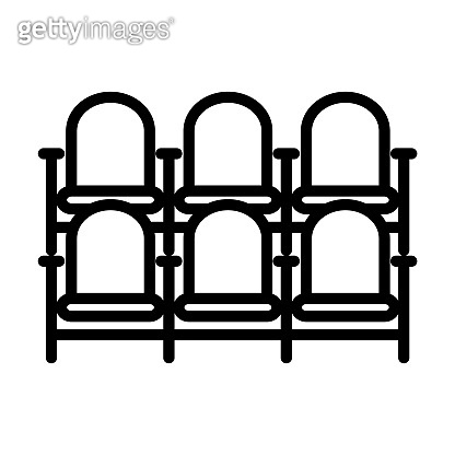 theatre seats icon from cinema collection. Thin linear theatre seats ...