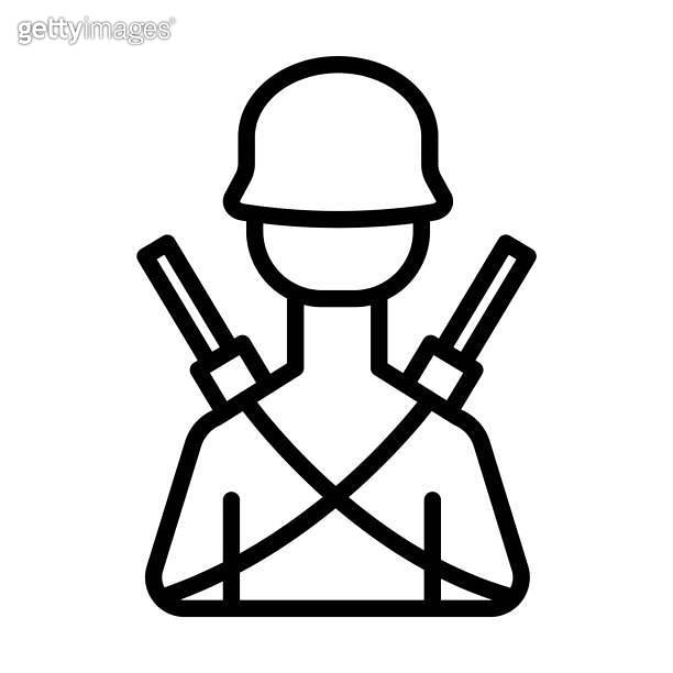 infantry icon from army and war collection. Thin linear infantry ...