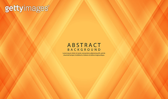 3D orange geometric abstract background overlap layer on bright space ...