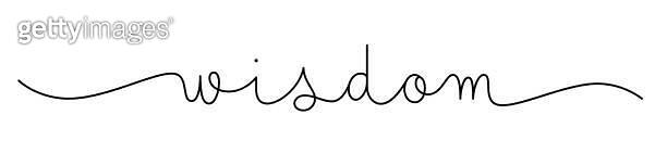 WISDOM black calligraphy banner 이미지 (1372110912) - 게티이미지뱅크