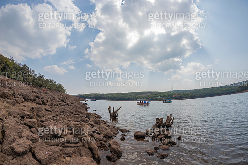 Mahabaleshwar, India February 18 2022 Boat club the Venna lake is one ...