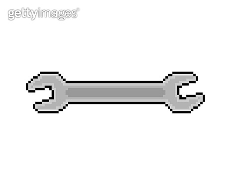 Wrench pixel art. Repair Tool 8 bit. pixelated Vector illustration ...