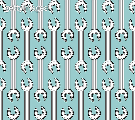 Wrench pattern seamless. Repair Tool background. Vector texture ...