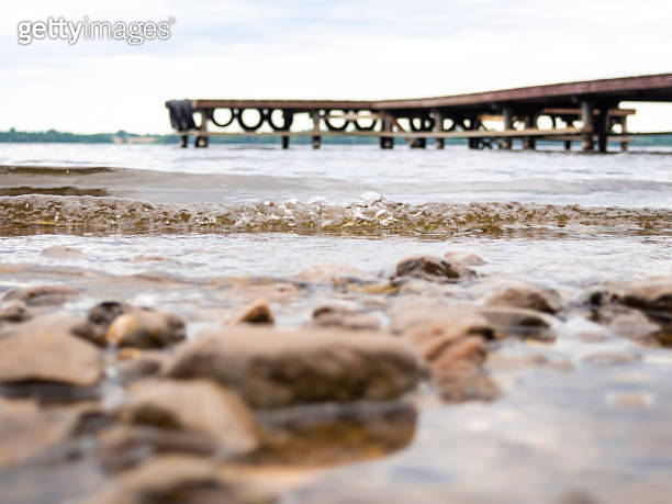 Background of nature. Nature landscape with a view of the river from a ...