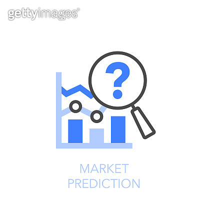 Market prediction symbol with a chart and a magnifier (1363823229) - 게티 ...