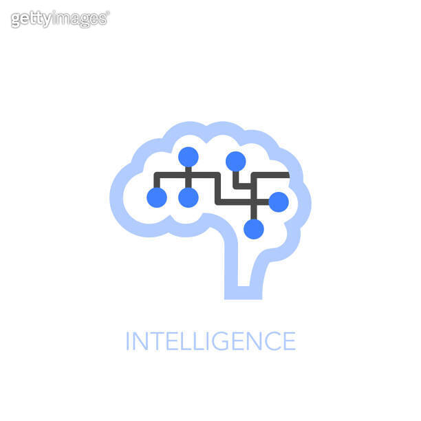 Intelligence symbol with a lbrain and a printed circuit (1385067587 ...