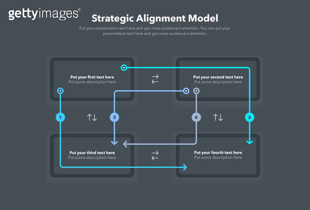 Simple modern template for strategic alignment model - dark version 이미지 ...
