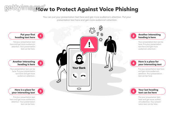 Simple infographic template for how to protect against voice phishing ...