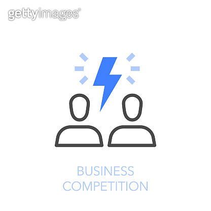 Simple visualised business competition icon symbol (1436068046) 일러스트 ...
