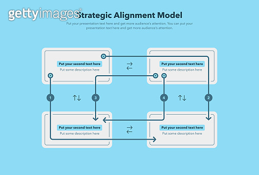 Simple modern template for strategic alignment model - blue version ...