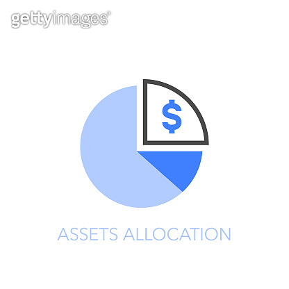 Simple visualised assets allocation icon symbol 이미지 (1423004669) - 게티이미지뱅크