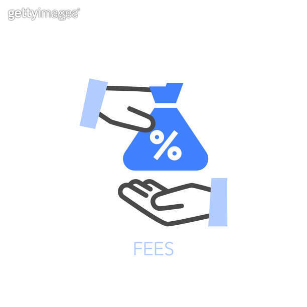 Simple visualised fees icon symbol (1418988914) 일러스트, 무료 일러스트 - 게티이미지뱅크