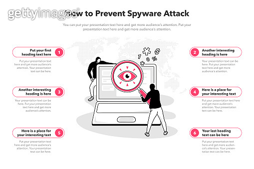 Simple infographic template for how to prevent spyware attack ...