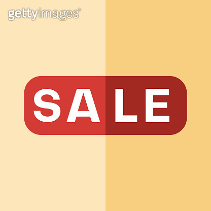 Sale banner colored vector illustration. EPS 10. Warm background. Red ...