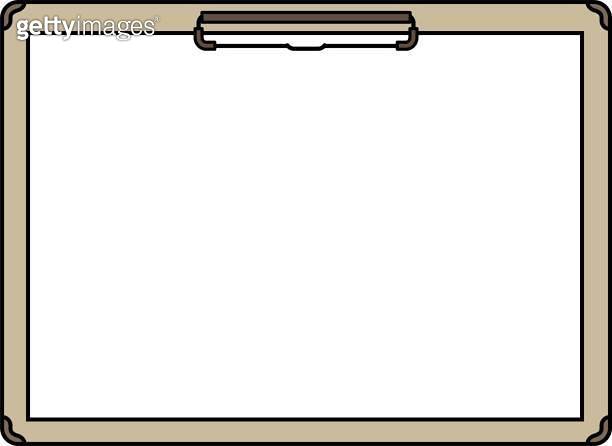 Illustration of a horizontal binder with a large writing space ...