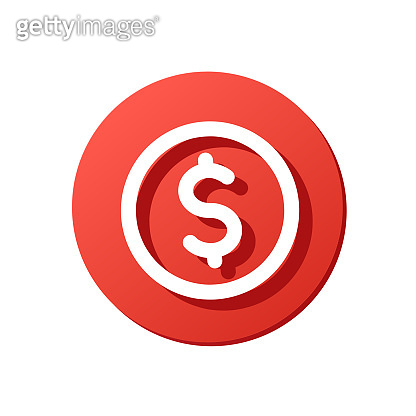 red icon bank account, money, dollar sign, payment, bank account ...