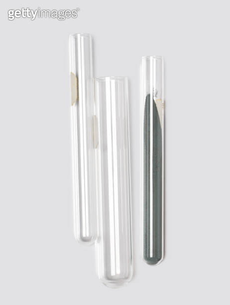 Closeup chemical ingredient on white laboratory table. Zinc Powder in ...