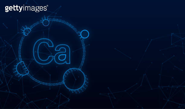 Blue calcium Plexus sign. Calcium mineral. Vector stock illustration ...