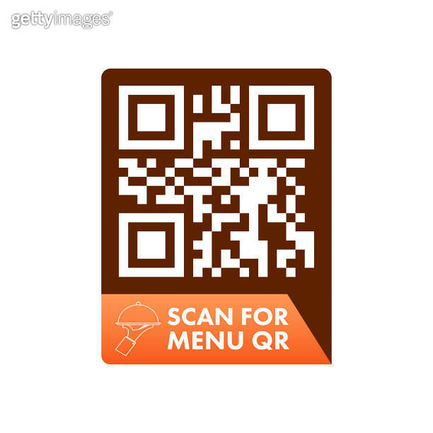 Scan for menu and order. Qr code scan icon. Customer service. Vector ...
