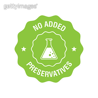 No added preservatives icon. Chemical artificial free food. No ...
