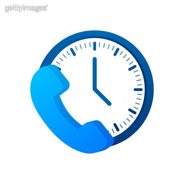 Call duration icon, Call Waiting, time. Vector stock illustration. 이미지 ...