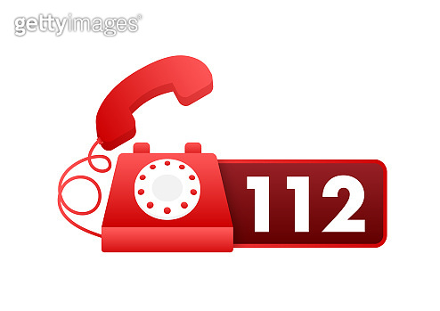 112 Emergency Call Number. SOS symbol. Vector illustration. (1410509634 ...