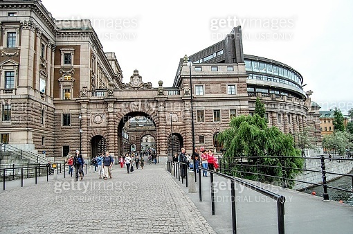 6 may, 2022, Stockholm, Sweden, The Parliament House (Swedish: Riksdagshuset), is the seat of ...