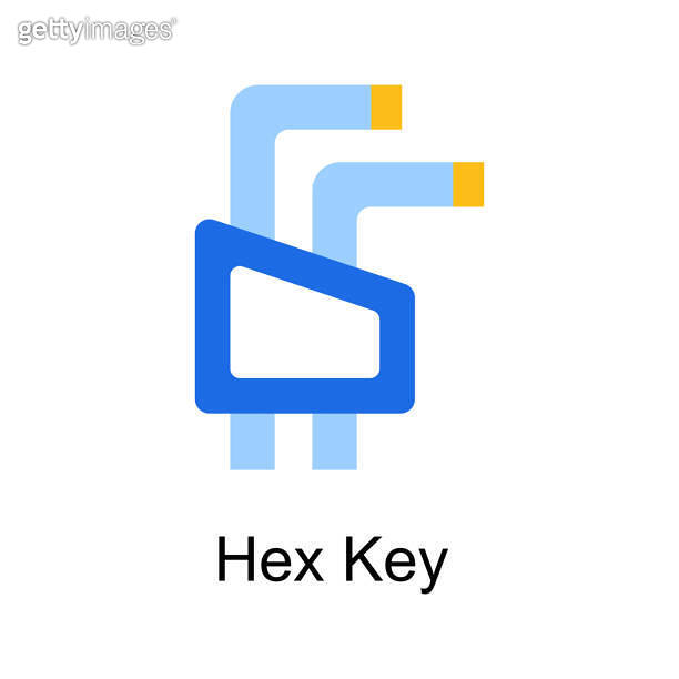 Hex Key vector Flat Icon Design illustration. Home Improvements Symbol on White background EPS ...