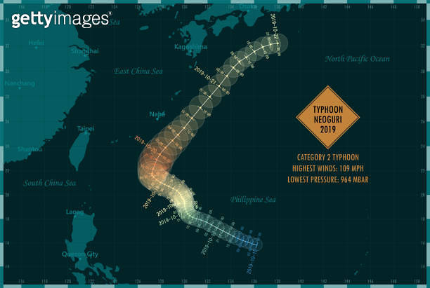 Typhoon Neoguri 2019 Track Philippine Sea Infographic (1362333582) 일러스트 ...