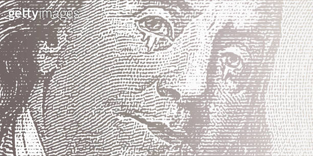 Benjamin Franklin Face Crying (1437786239) - 게티이미지뱅크