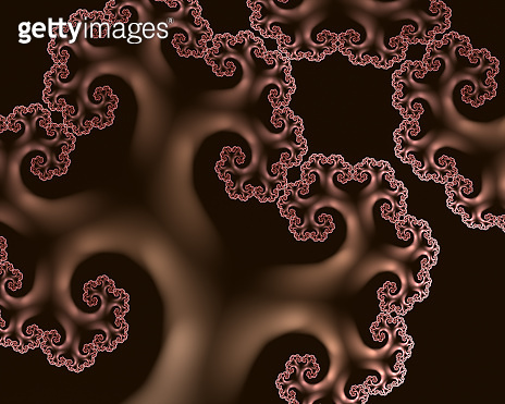 Abstract fractal art which has an infinitely repeating binary tree type ...