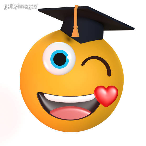 Back to School Emoji Concept with Student Smiling in Excitement 이미지 ...