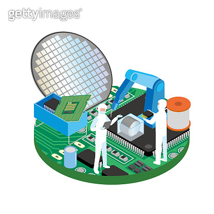 Image illustration of semiconductor industry (1403420783) 일러스트, 무료 일러스트 ...